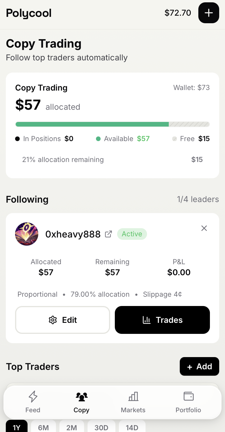 Polycool - The Most Complete Polymarket Mobile App